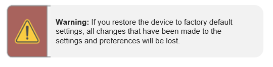How to Factory Reset